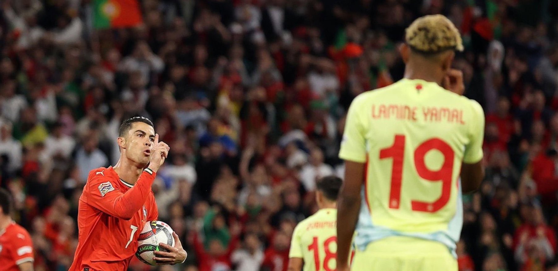 UNL: What Ronaldo told Lamine Yamal after Portugal's victory over Spain ...