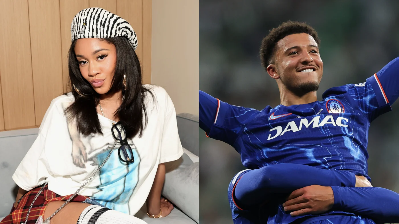 Jadon Sancho sparks romance rumors with Saweetie via neck tattoo ...